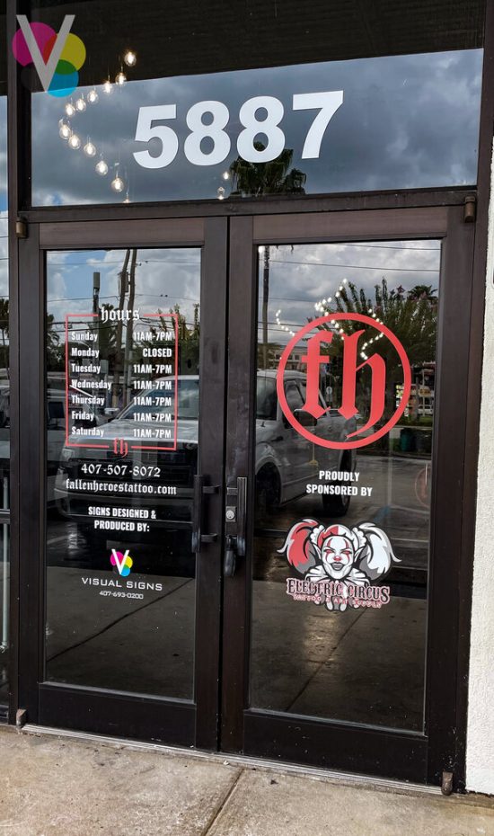 Vinyl Window Signs for Businesses | Commercial Window Signs | Orlando, FL